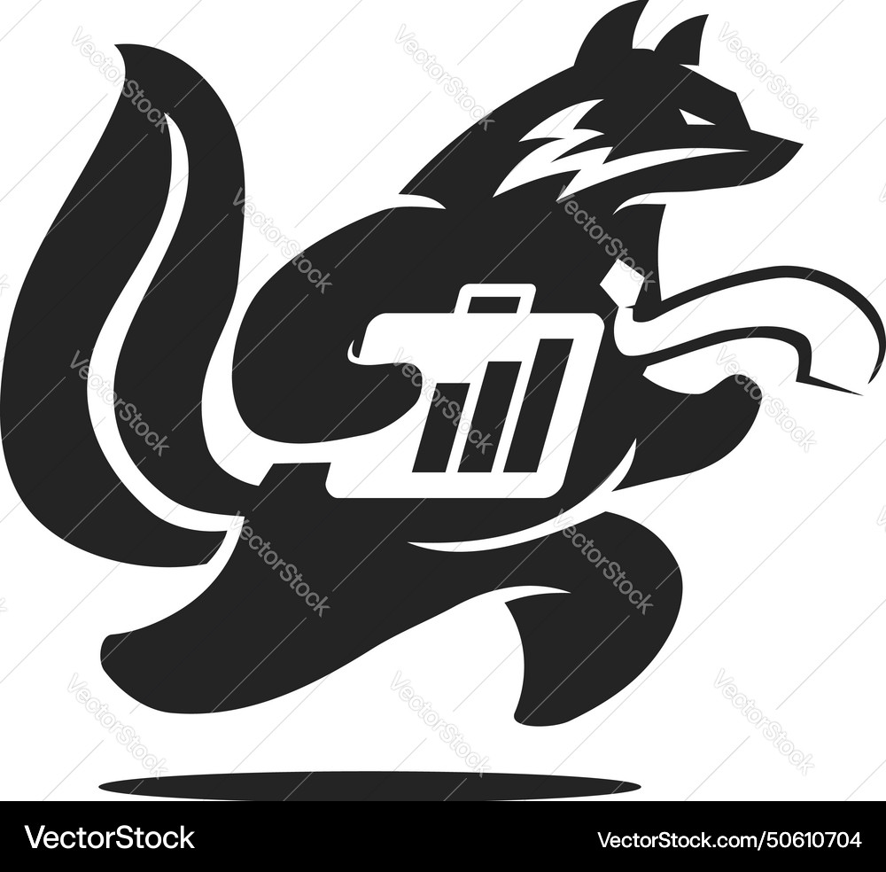 Fox logo template isolated brand identity Vector Image
