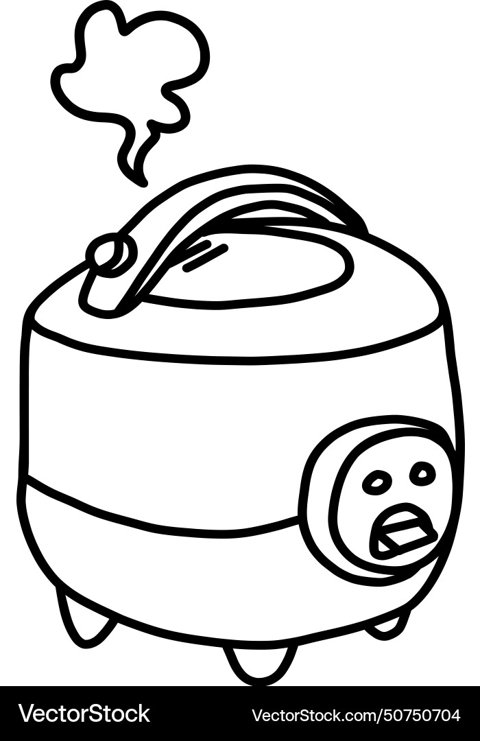 Rice cooker electric doodle drawing art Royalty Free Vector