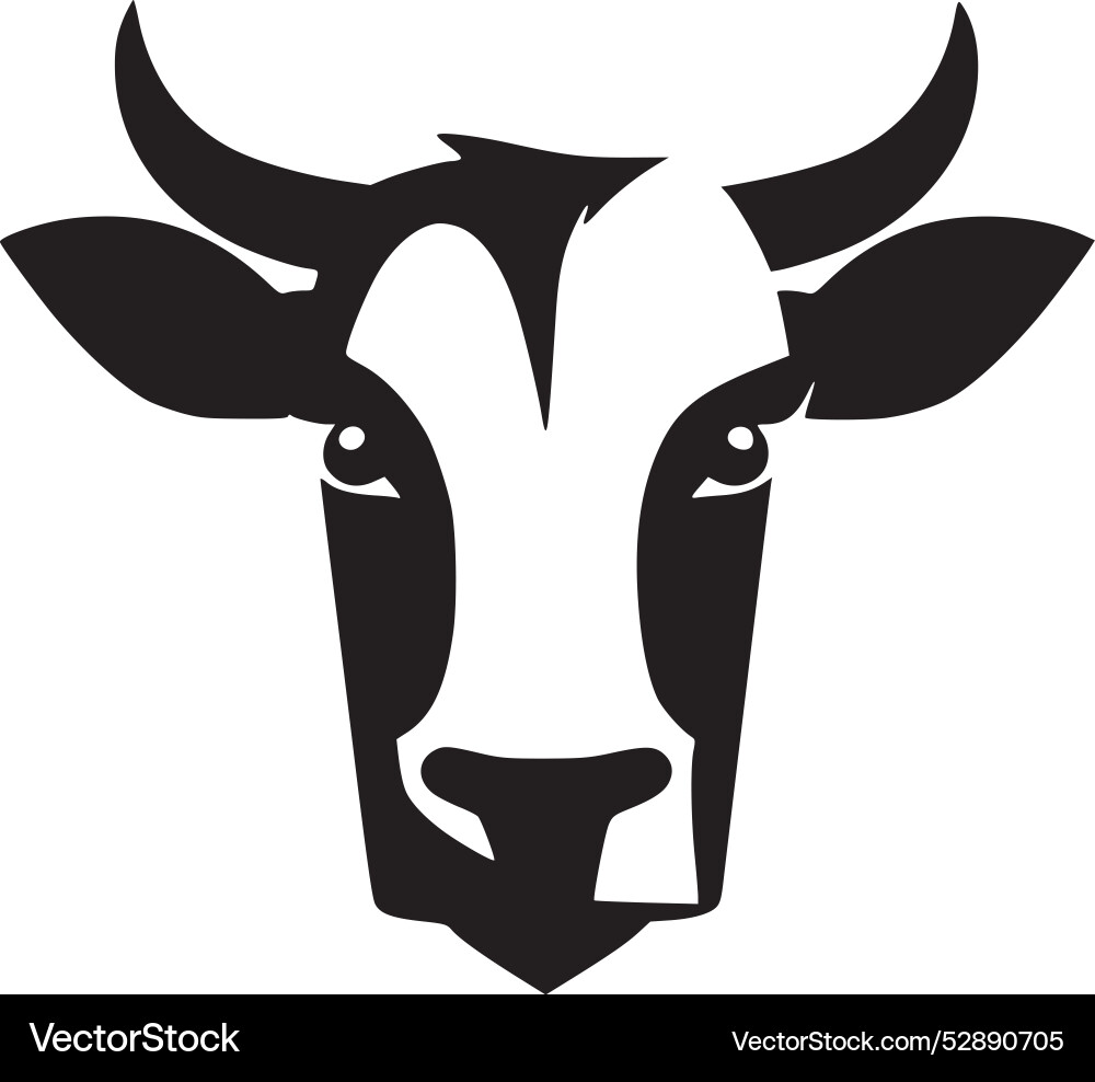 Cow - black and white isolated icon Royalty Free Vector