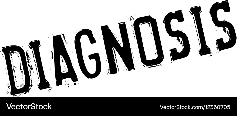 Diagnosis rubber stamp Royalty Free Vector Image