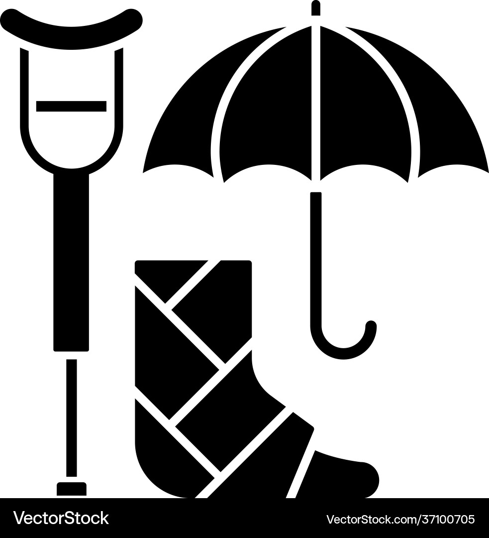 Disability Insurance Icon Royalty Free Vector Image