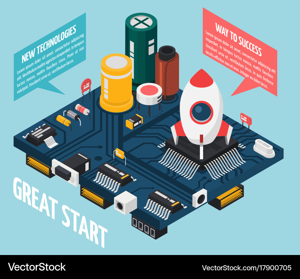 Electronic Components Technology Royalty Free Vector Image