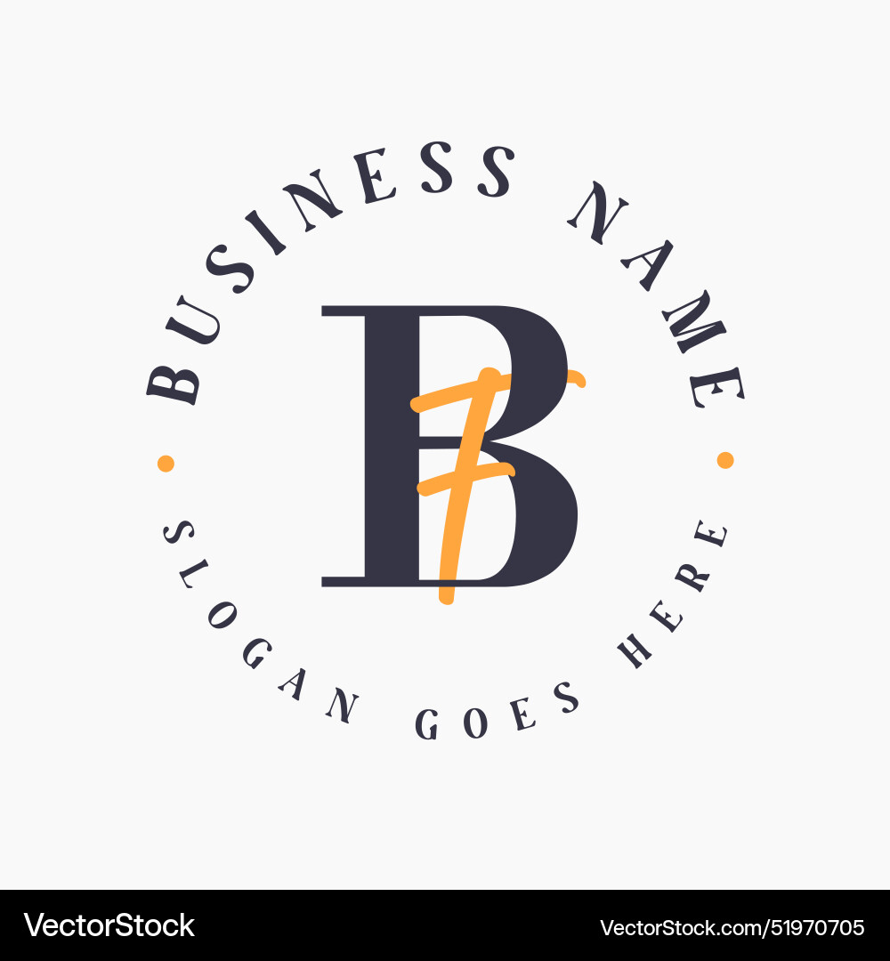 Elegant letter bf initials logo for corporate Vector Image