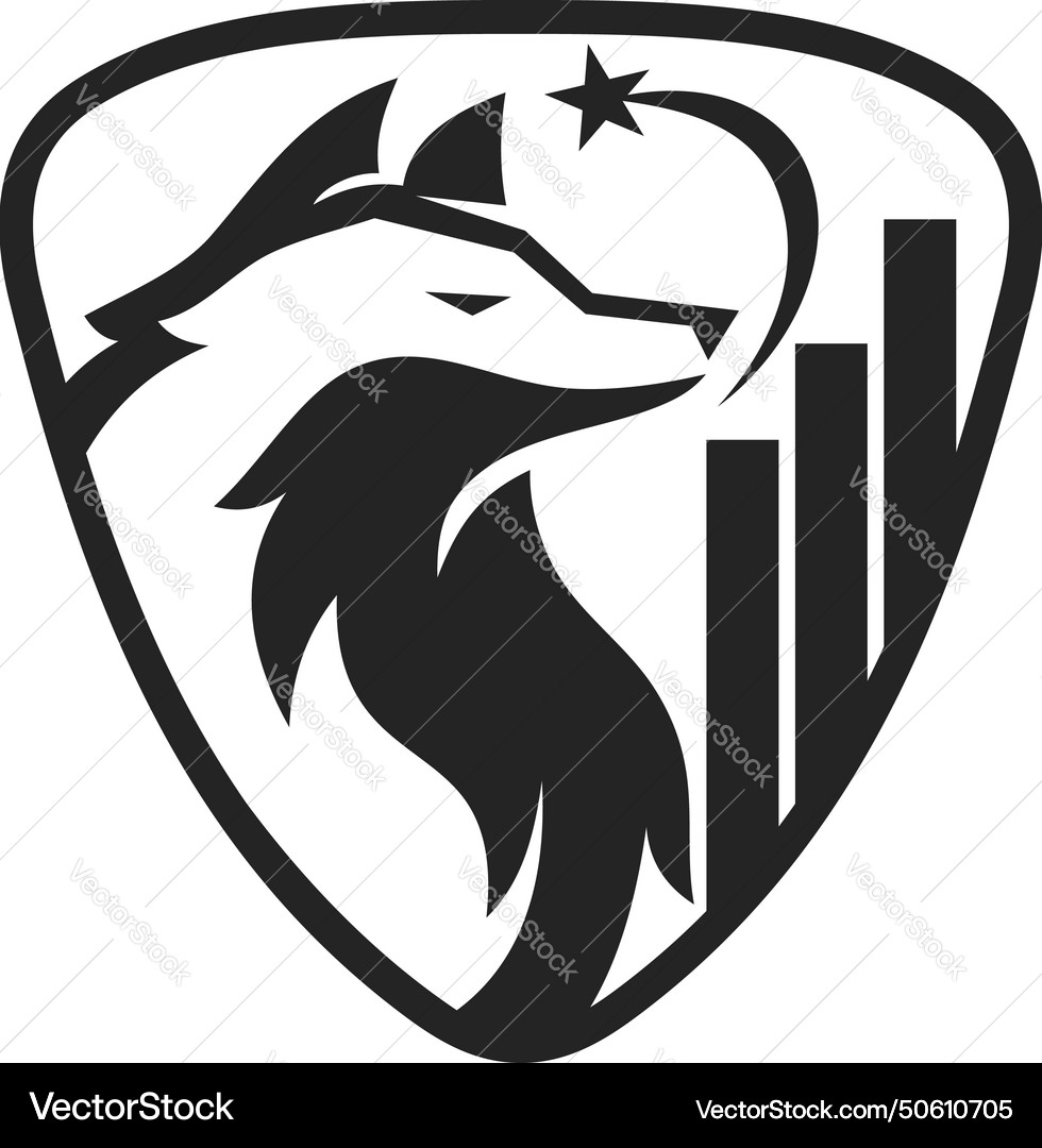 Fox logo template isolated brand identity Vector Image