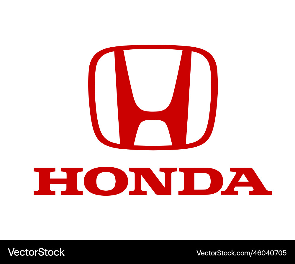 Honda Logo Car Emblem Royalty Free Vector Image