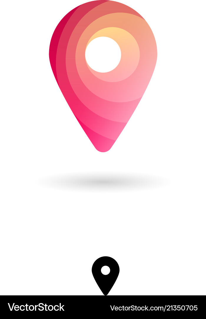 Icon map marker web pin symbol navigation Vector Image