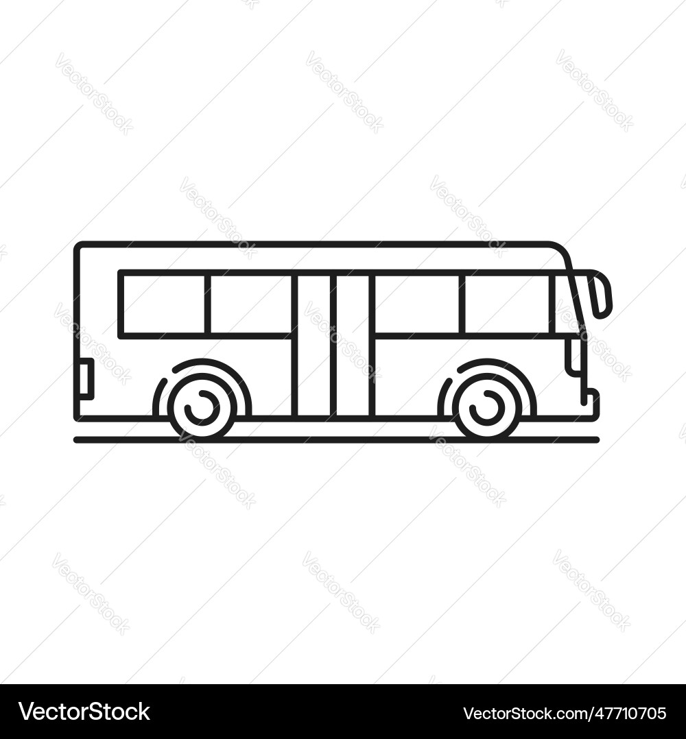 Passenger tour bus emblem sprinter transport sign Vector Image