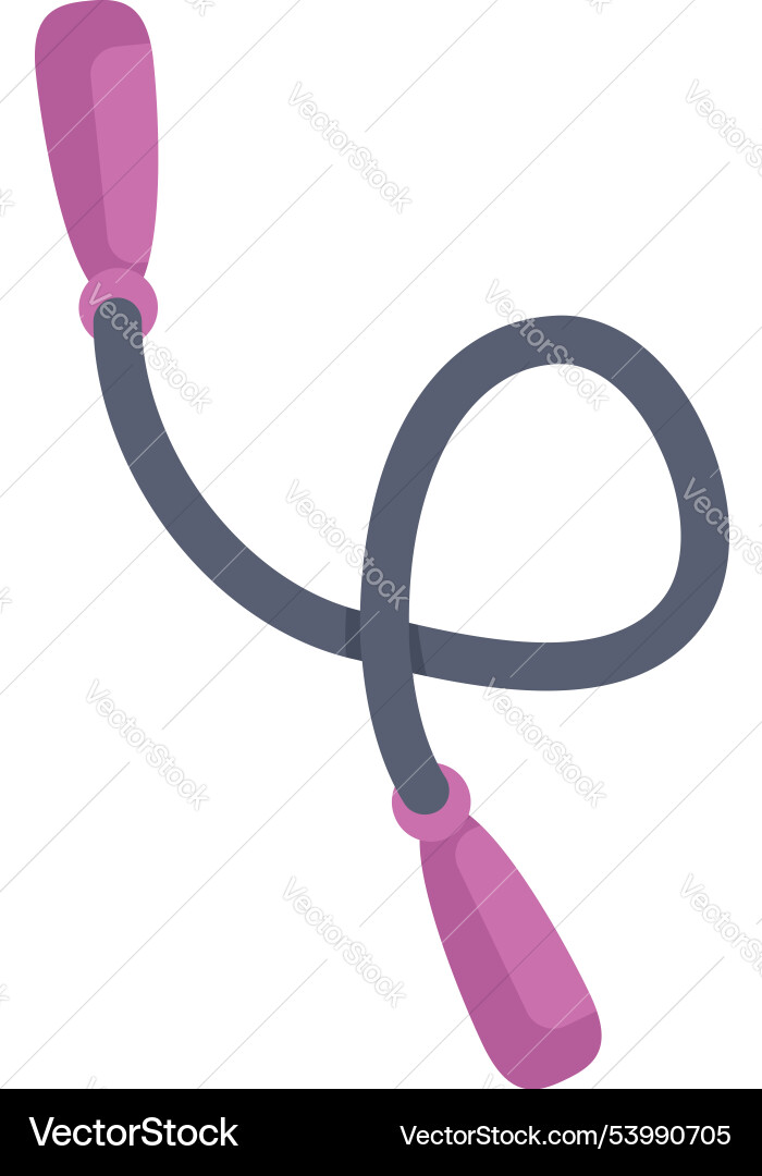 Skipping rope lying on white background Royalty Free Vector