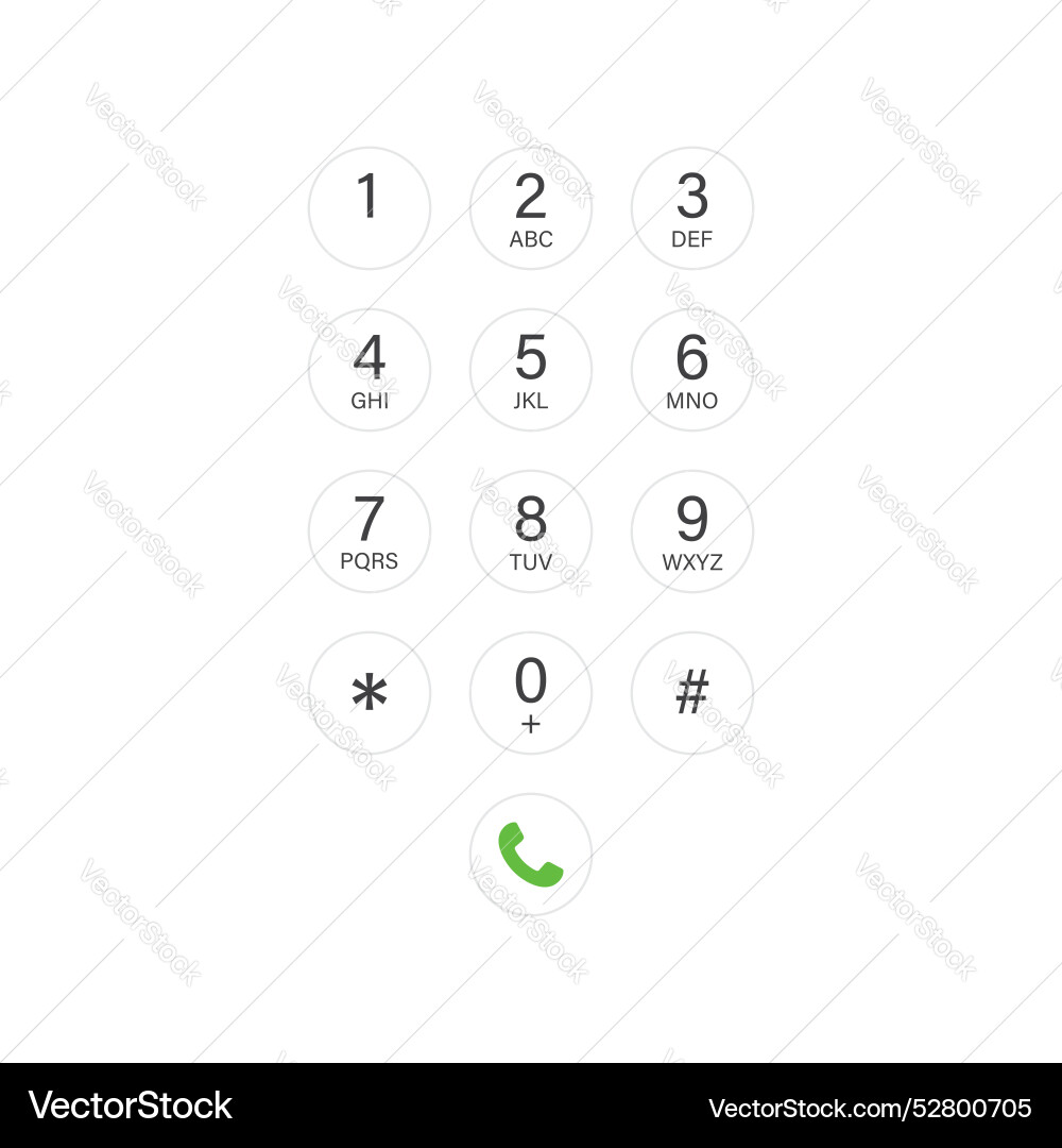 Smartphone dial button icon in flat style phone Vector Image