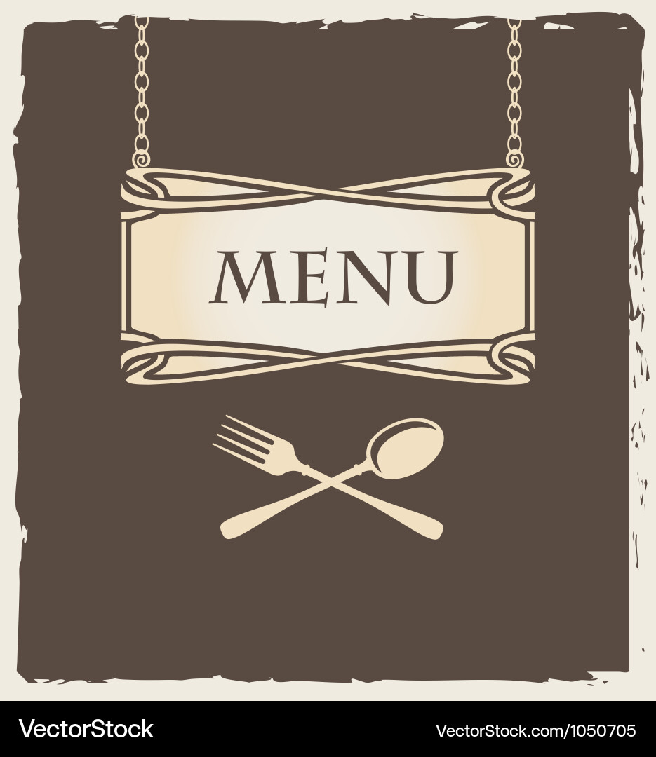 Spoon menu Royalty Free Vector Image - VectorStock