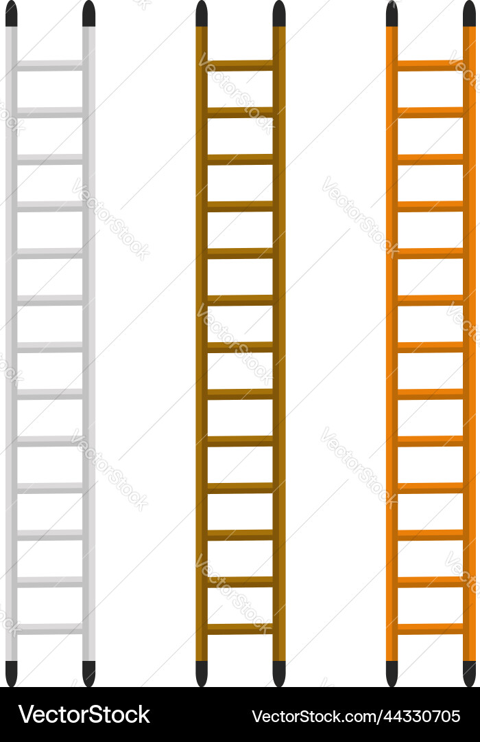Tall ladder on a white background Royalty Free Vector Image