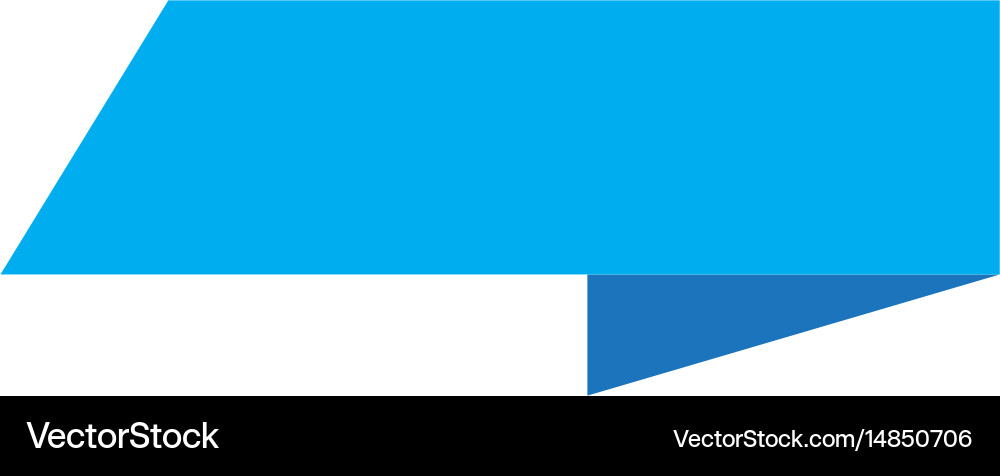 Blue ribbon banner sign Royalty Free Vector Image