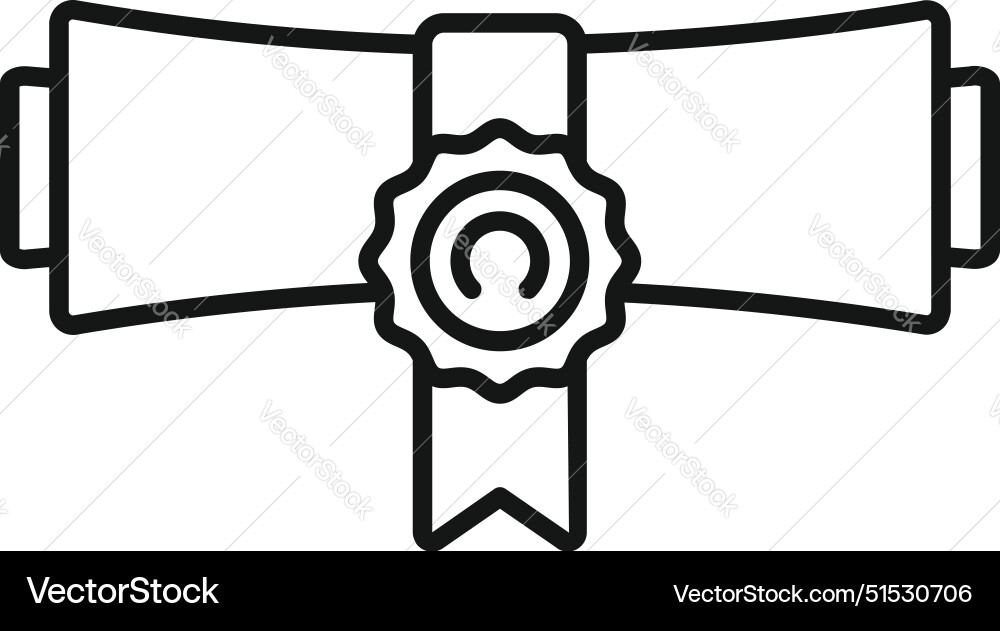Diploma with ribbon icon Royalty Free Vector Image