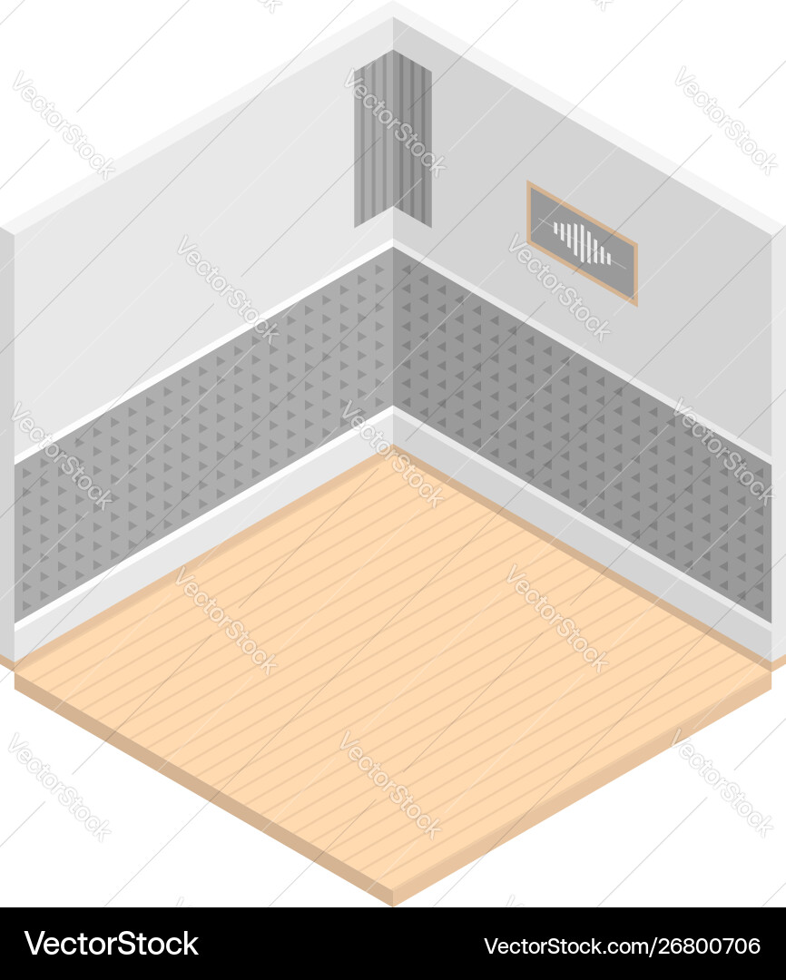 Empty room icon isometric style Royalty Free Vector Image