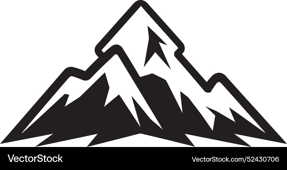 Enigmatic mountain range ridge Royalty Free Vector Image
