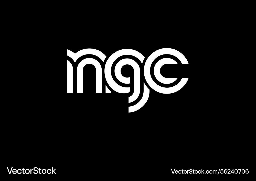 Ngc creative unique modern letter logo design Vector Image