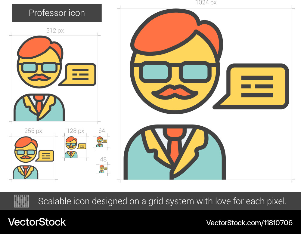 Professor line icon Royalty Free Vector Image - VectorStock
