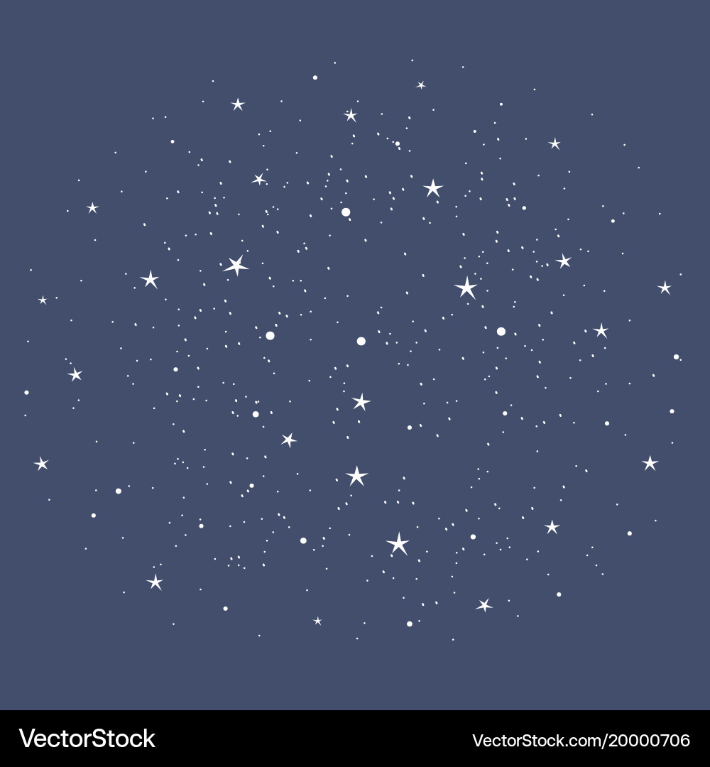 Stars in night sky background Royalty Free Vector Image