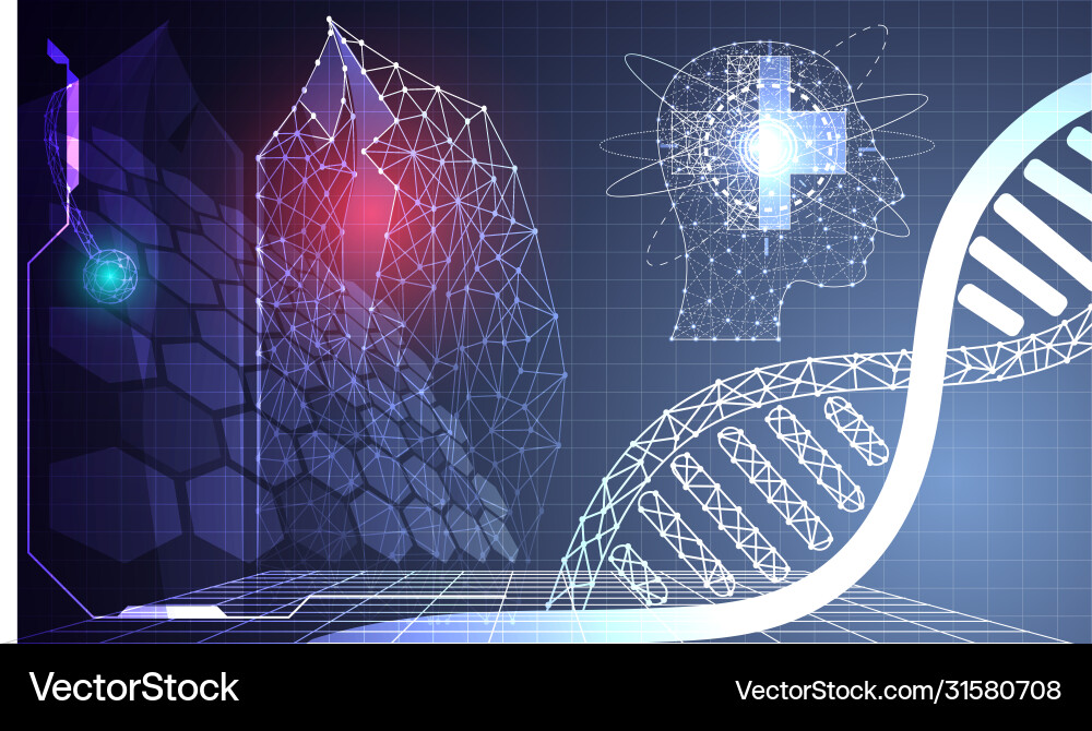 Abstract technology science concept medical data Vector Image