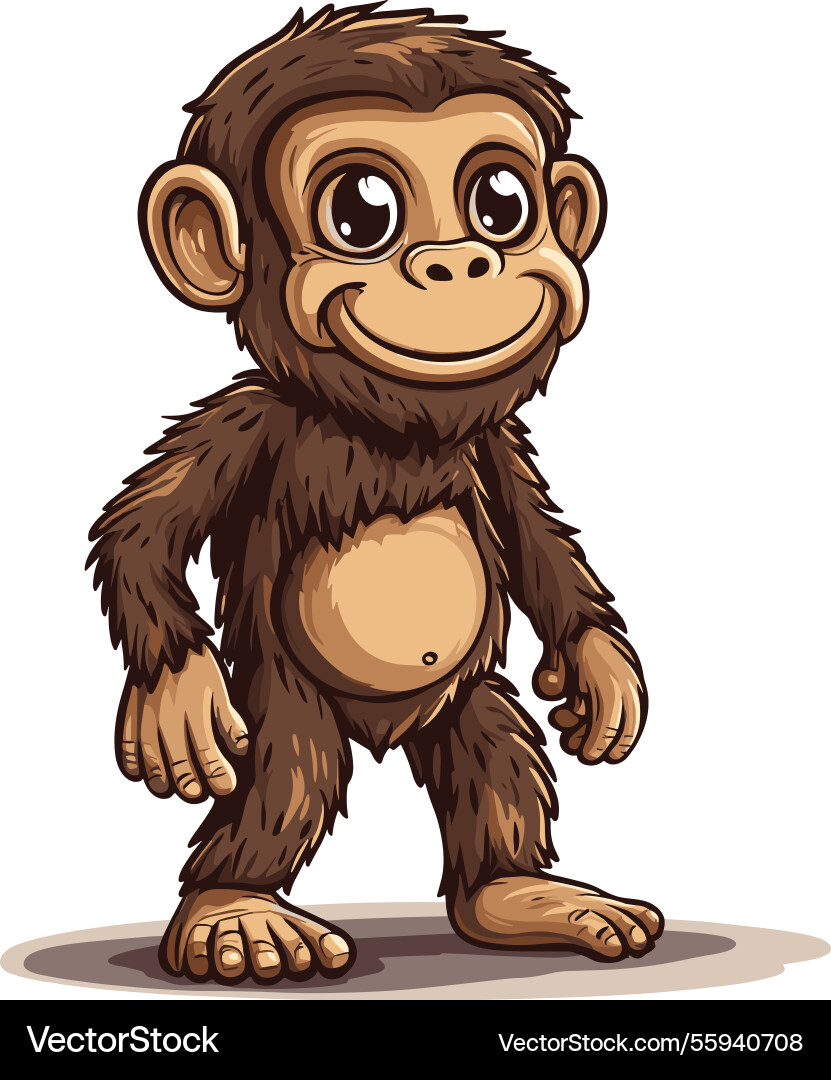 Australopithecus mascot Royalty Free Vector Image