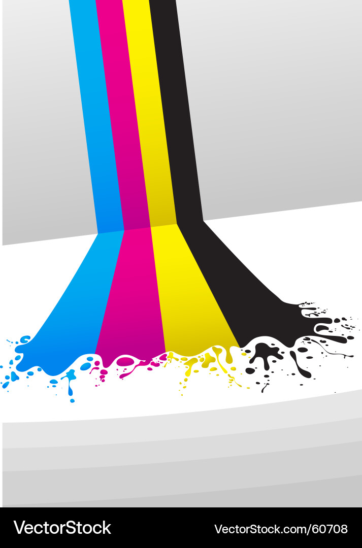 Cmyk paint Royalty Free Vector Image - VectorStock