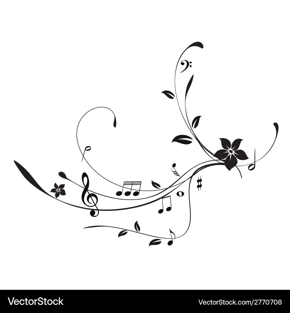 Elegant Music Notes Royalty Free Vector Image - VectorStock