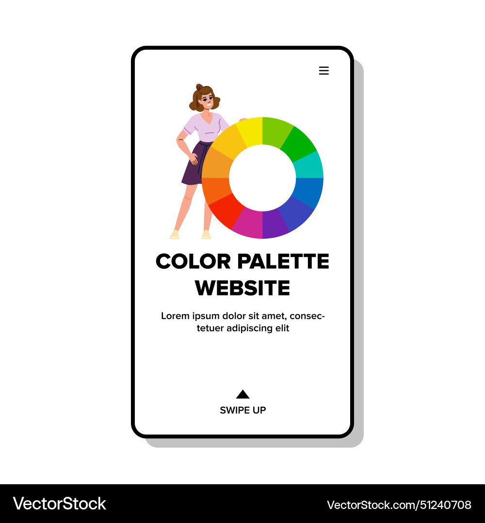 Hue color palette website Royalty Free Vector Image