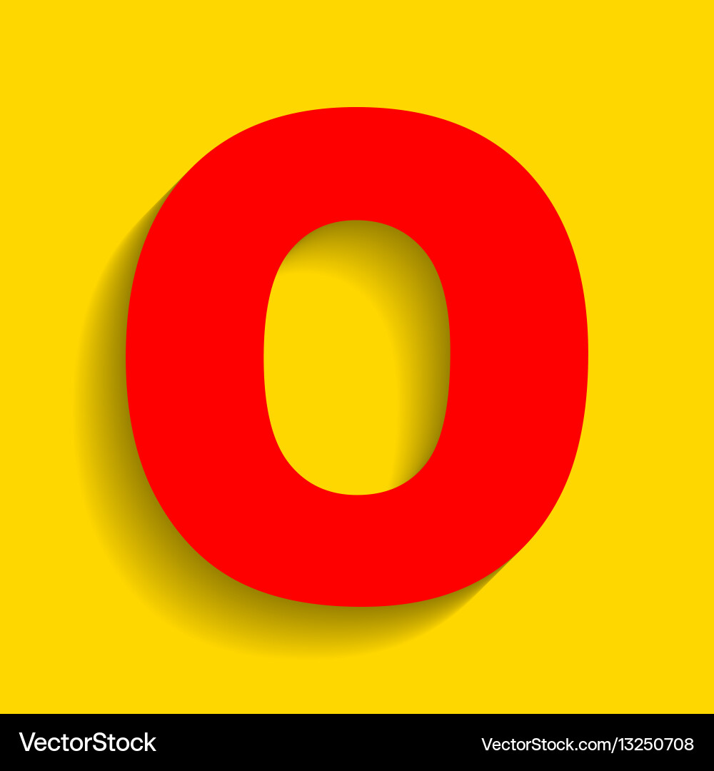 Letter o sign design template element red Vector Image