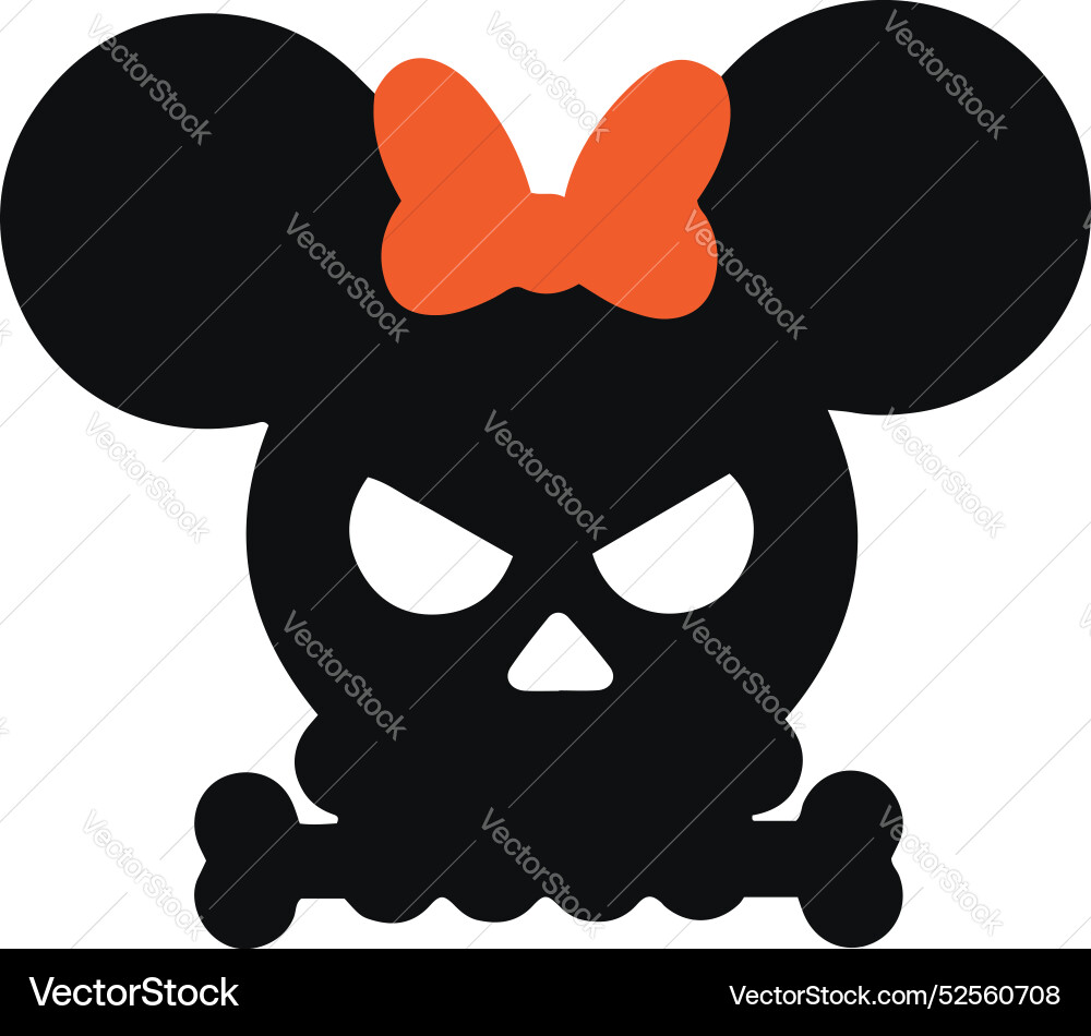Minnie face halloween Royalty Free Vector Image