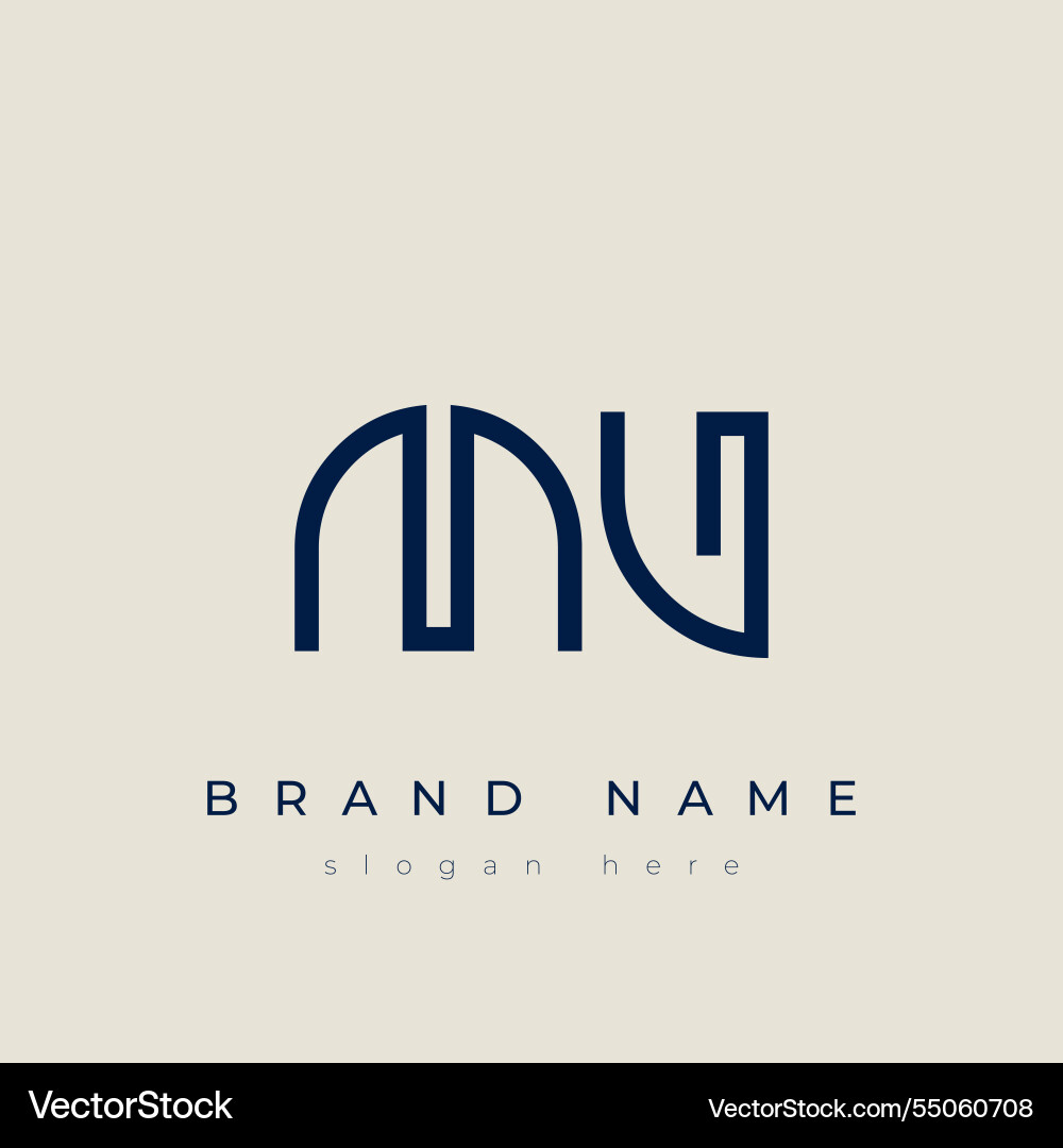 Mv alphabet letter icon logo Royalty Free Vector Image