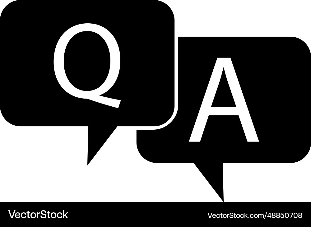 Question & Answer Bubble Icon Royalty Free Vector Image