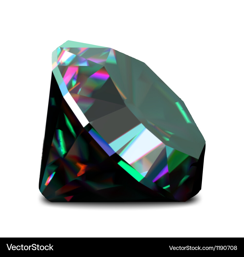 Shiny and bright diamond on a white background Vector Image