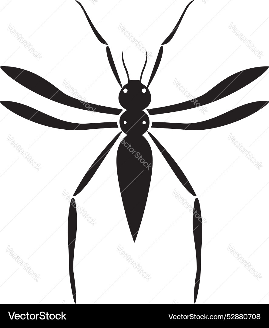 Sleek insect emblem artistic stick symbol Vector Image