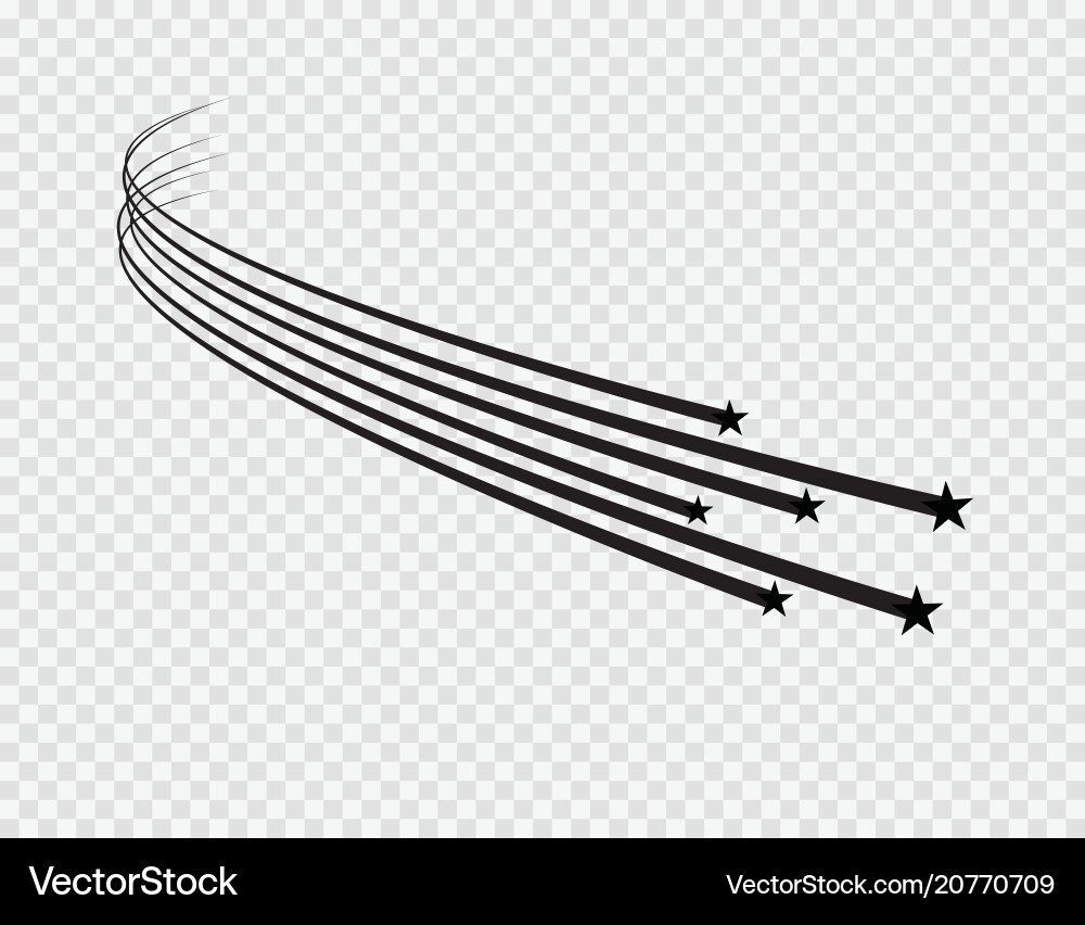 Abstract falling star - black shooting Royalty Free Vector