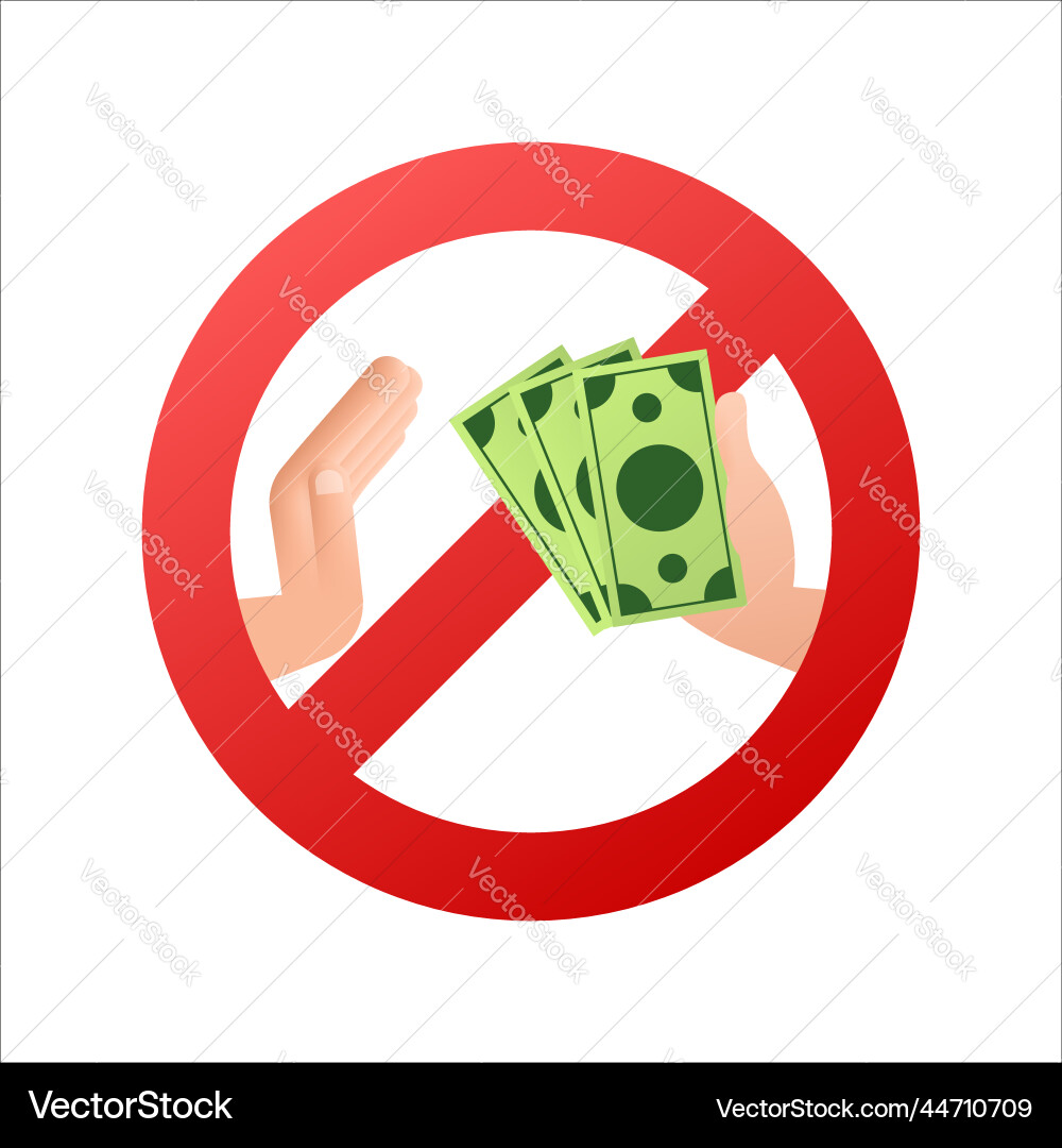 Anti-Corruption: Stop Bribery Royalty Free Vector Image