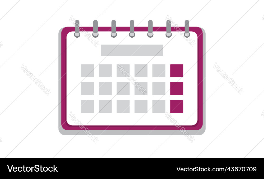 Calendar event icon schedule date day plan Vector Image