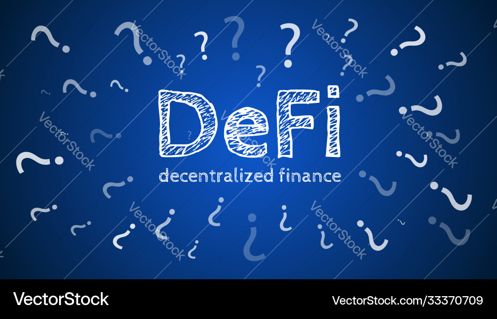 Decentralized Finance - DeFi Royalty Free Vector Image