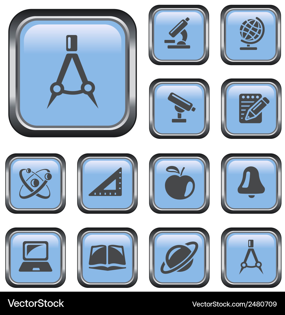 Education buttons Royalty Free Vector Image - VectorStock