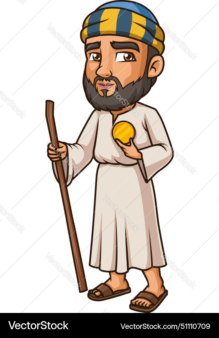 Jude the Apostle Cartoon Royalty Free Vector Image