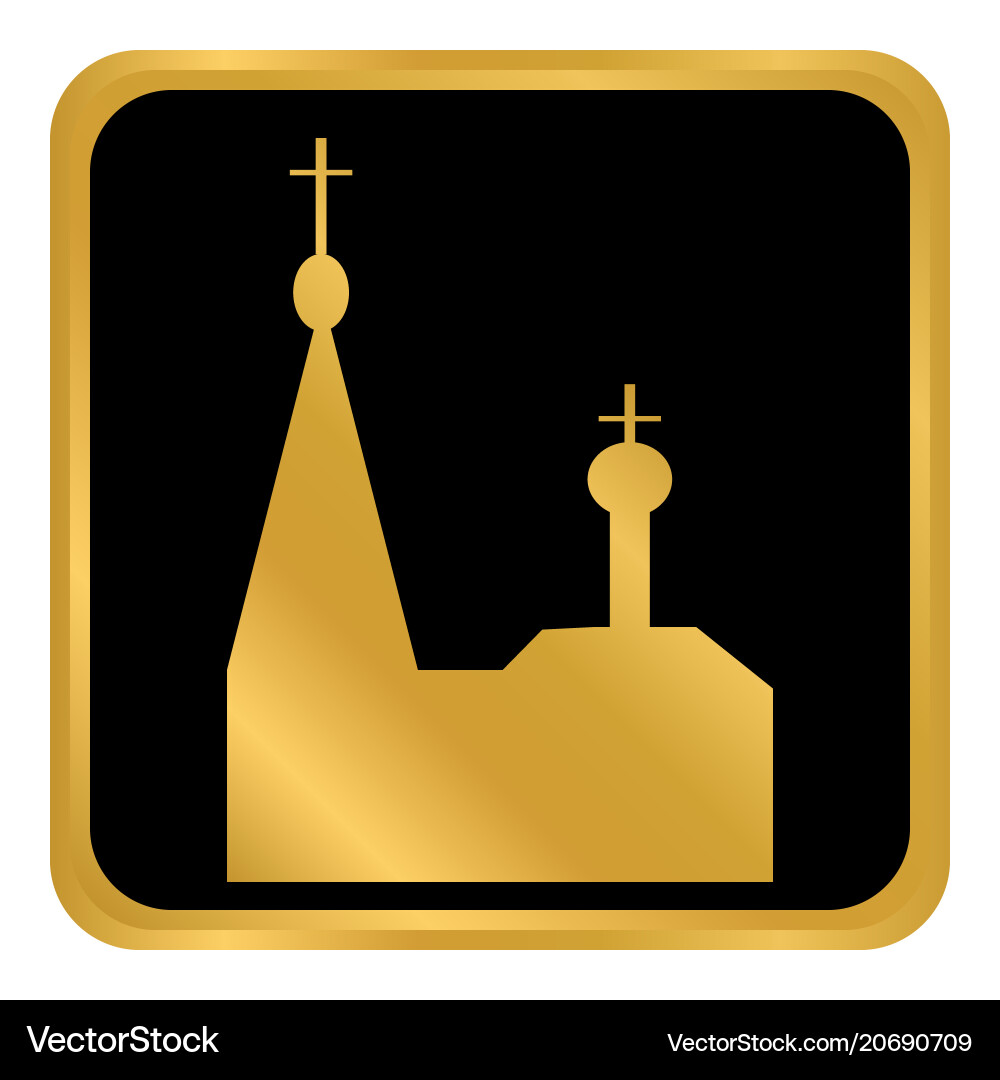 Orthodox church button Royalty Free Vector Image