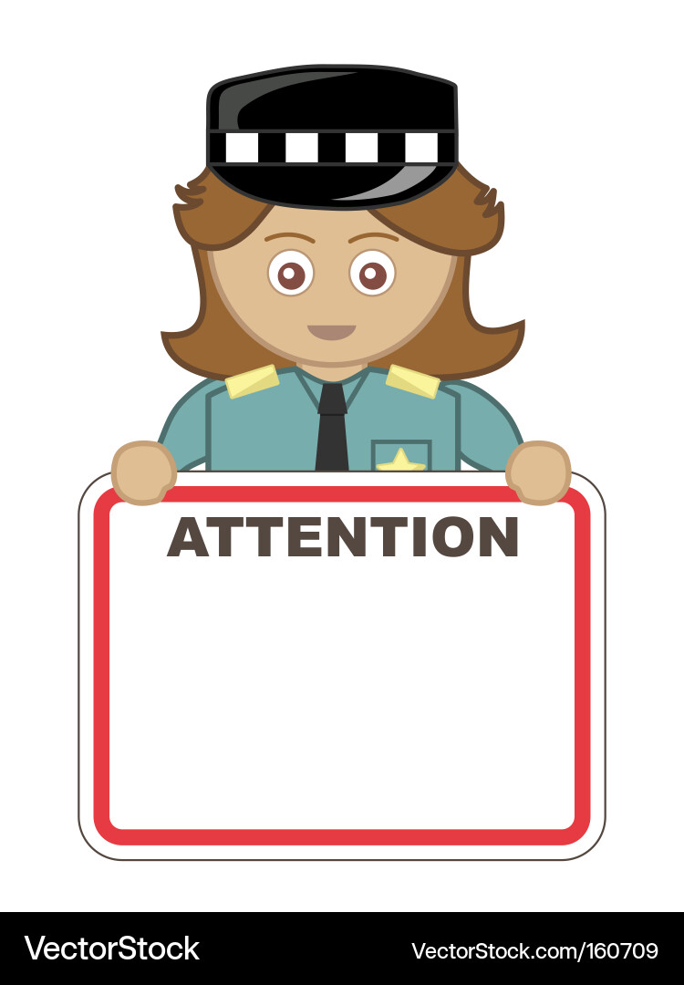 Police sign Royalty Free Vector Image - VectorStock