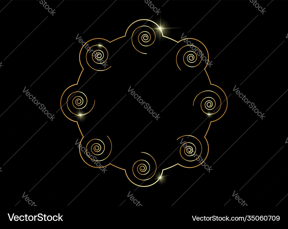 Radionic amplifier energy circle chart Royalty Free Vector