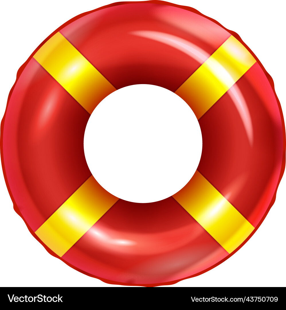 Realistic swimming ring Royalty Free Vector Image