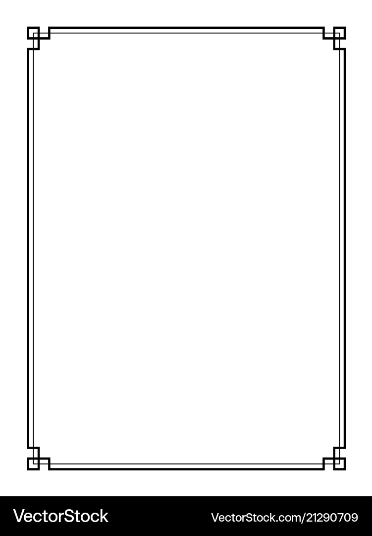 Retro page border Royalty Free Vector Image - VectorStock