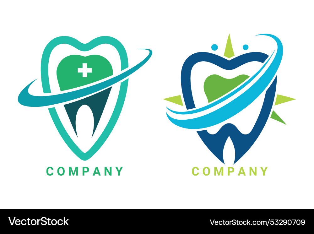Strong professional dental logo Royalty Free Vector Image