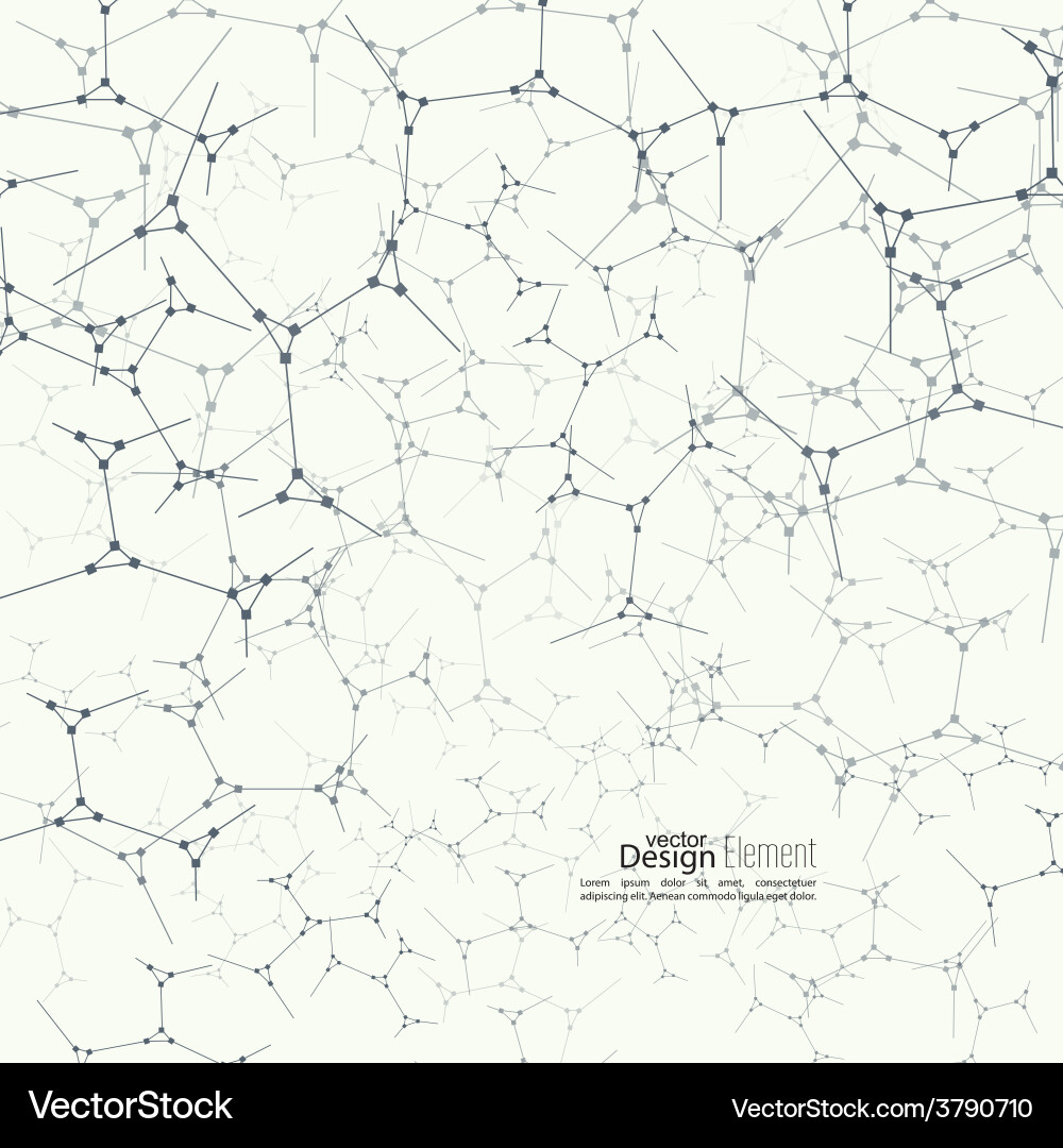 Abstract Background With Dna Molecule Structure Vector Image
