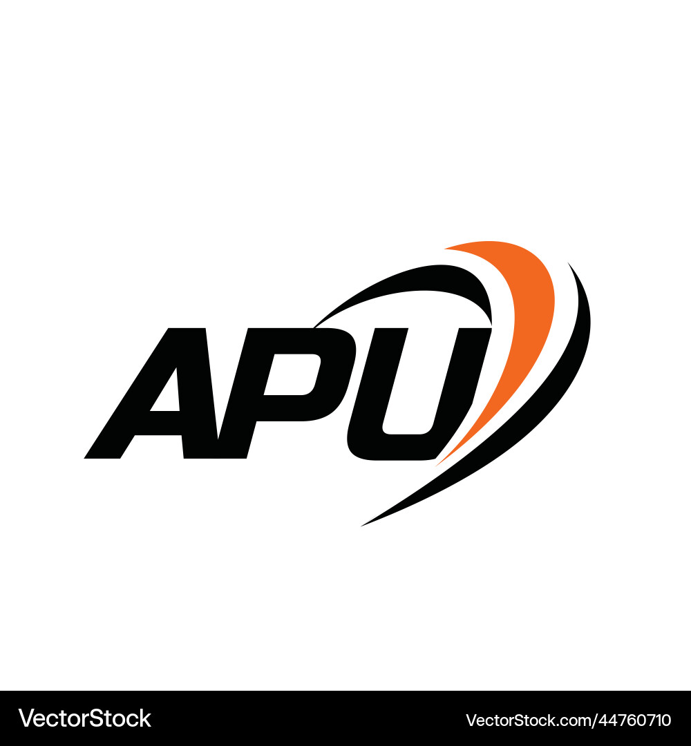 Apu monogram logo Royalty Free Vector Image - VectorStock