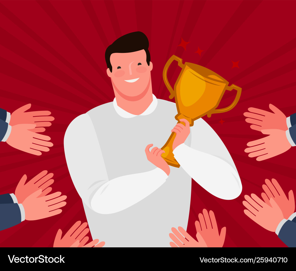 Awarding ceremony presentation award Royalty Free Vector