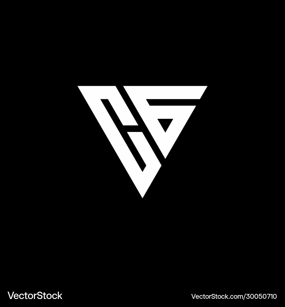 Cg logo letter monogram with triangle shape Vector Image