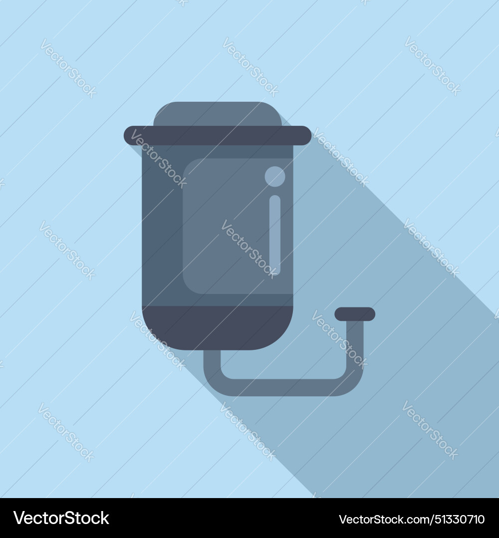 Flat Design Style Trash Bin Icon Royalty Free Vector Image